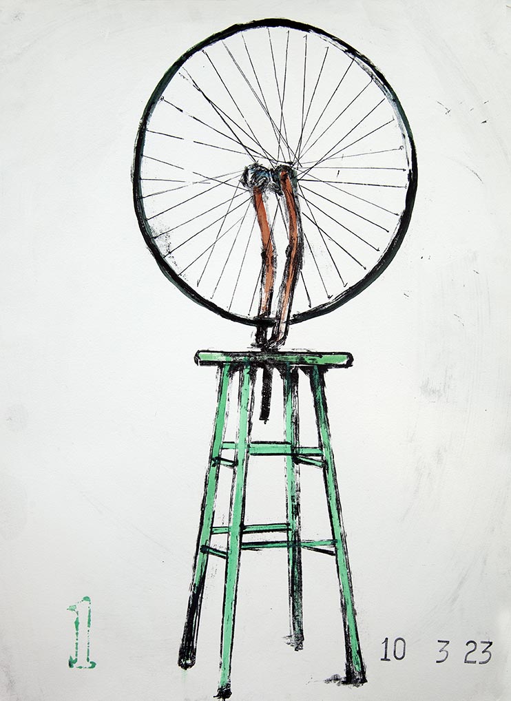 The Bicycle Wheel 1 | Bicycle Paintings, Prints and Custom Bike Art ...