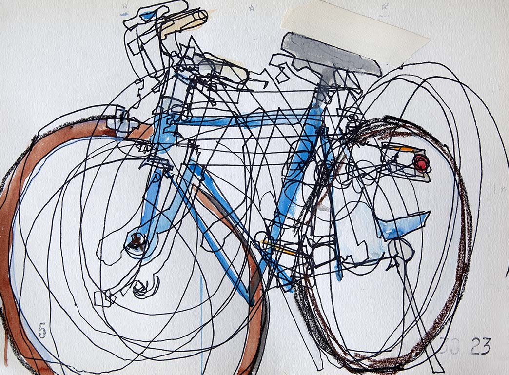 Scott's Blue Crescent - Sketches 5 | Bicycle Paintings, Prints and ...