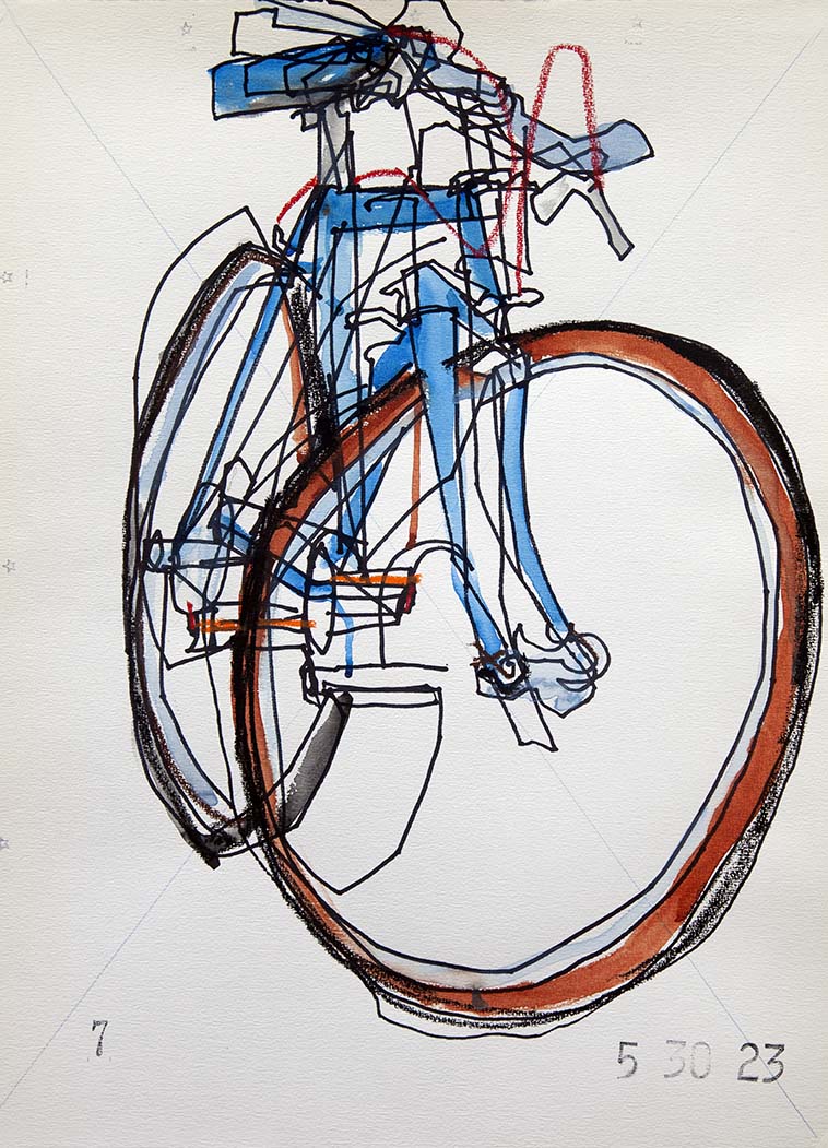Scott's Blue Crescent - Sketches 7 | Bicycle Paintings, Prints and ...