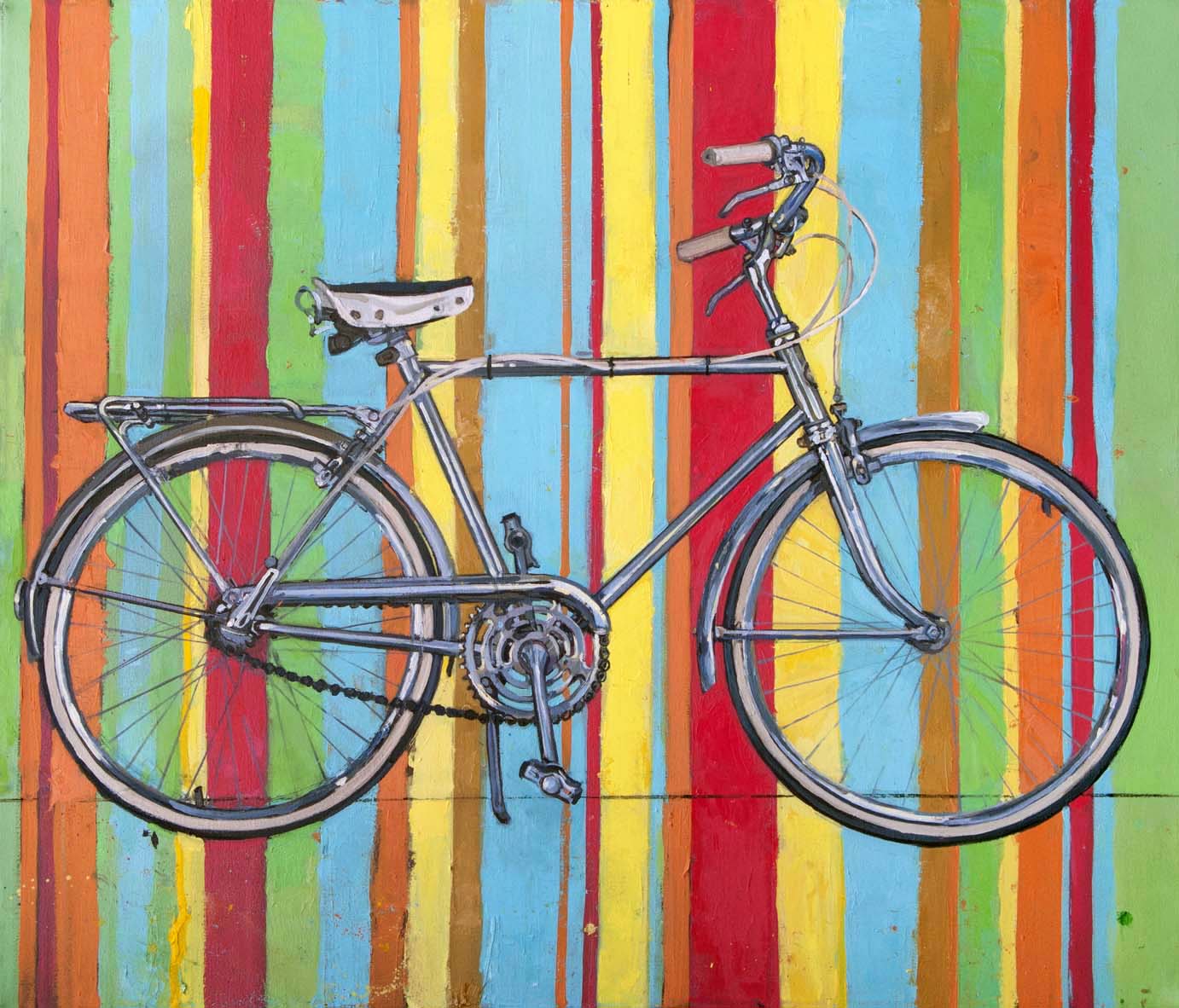 Michael's Bike - Stripes 16 | Bicycle Paintings, Prints and Custom Bike ...