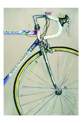 Pat's Colnago Facing RIght | Bicycle Paintings, Prints and Custom Bike ...