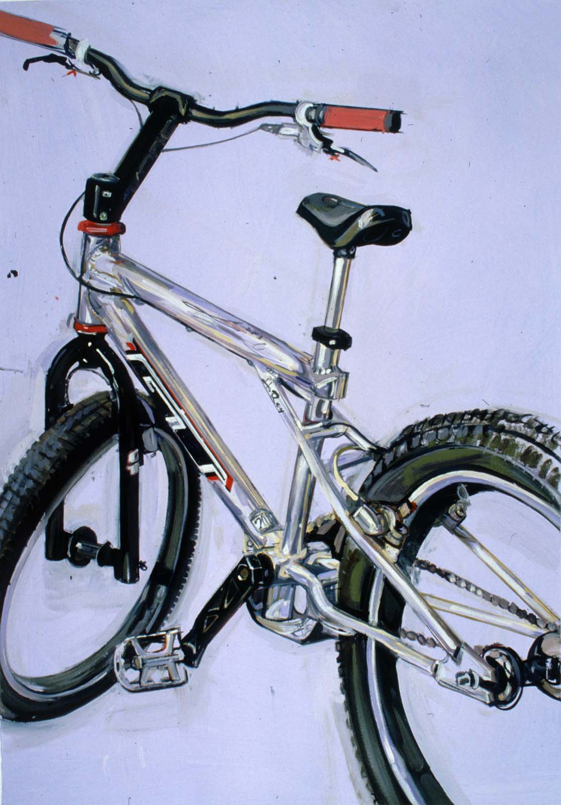 Hans Rey's Bike on Blue 8 | Bicycle Paintings, Prints and Custom Bike ...